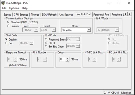 cj1m cpu11 serial rs232 communication cx programmer