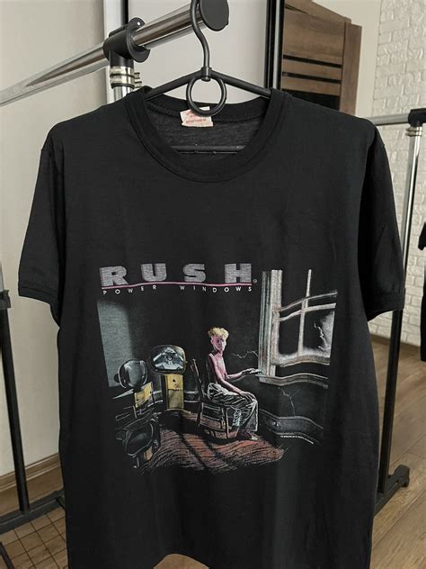 Band Tees 1985 Rush Power Windows Vintage Tour Band T Shirt Tee Grailed