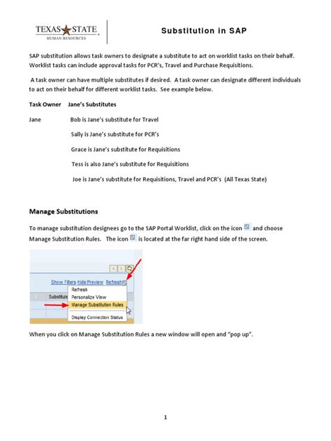 Substitution In Sap 122017 Pdf Button Computing Computer