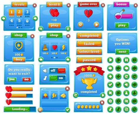 Game Menu Icons Vector Images Over 10000