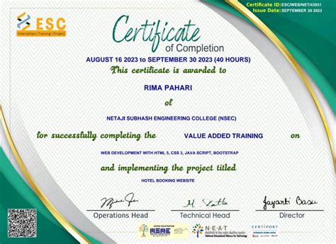 Rima Pahari On Linkedin Connections Html Css Javascript Esc Vat