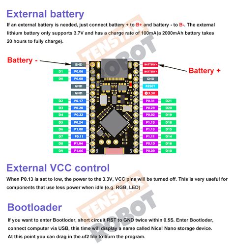 Nrf52840 Development Board Compatible With Nice Nano V2 0 Bluetooth Charging Management Pro