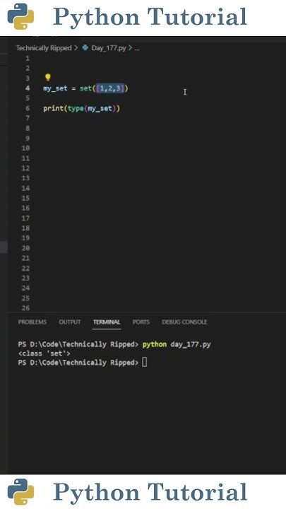 Sets In Python Python Tutorial Youtube