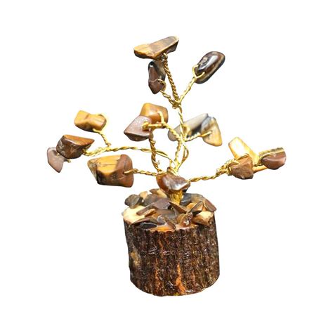 Yellow Jade 15 Beads Small Tree