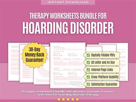 Hoarding Disorder Pdf Worksheets Bundle Karlstein Publishing