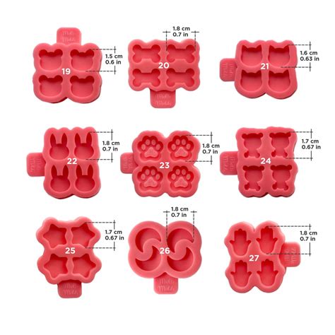 30 Mini Molds For Resin Casting Keychains Earrings Charm Etsy