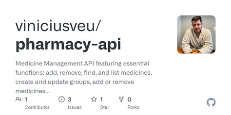 GitHub Viniciusveu Pharmacy Api Medicine Management API Featuring Essential Functions Add
