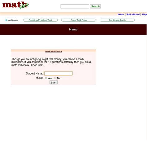 Math Slice Math Millionaire Interactive For 1st 5th Grade Lesson Planet