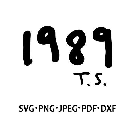 Taylor Swift 1989 Digital File Svg Png Pdf Cricut Etsy Canada
