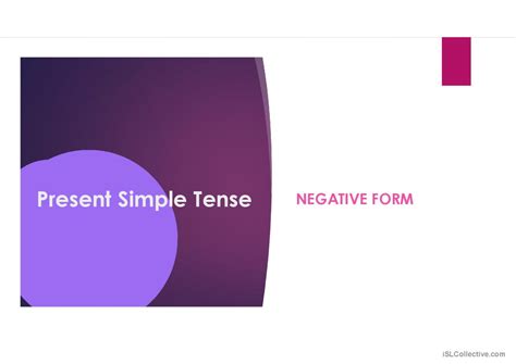 Present Simple Negative Form Gramma… English Esl Powerpoints