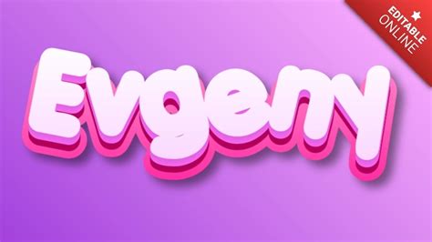 Evgeny Pink 3d Text Effect Generator