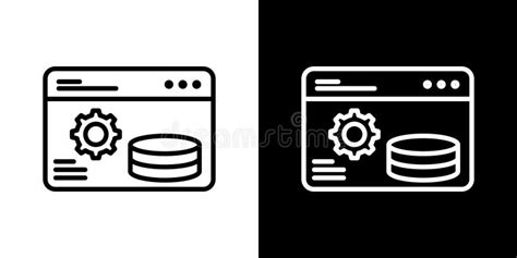 Backend Thin Line Vector Icon Set Stock Vector Illustration Of Symbol