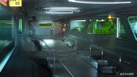 Futuristic Interior Design For Oceanic Game Sci Fi Train Interior