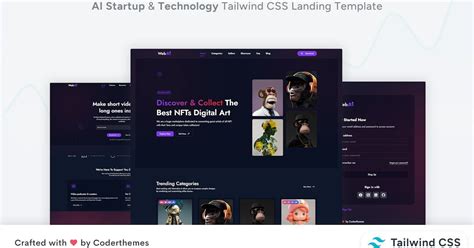 WebAi AI Startup Technology Tailwind CSS Landing Code Market