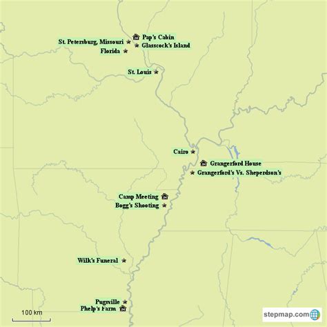 Huck Finn River Map