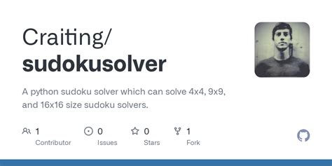 GitHub Craiting Sudokusolver A Python Sudoku Solver Which Can Solve X X And X Size