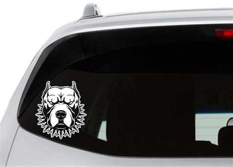 Bully Pitbull Car Decal Pit Bull Sticker Mean Looking Pitbull Pit