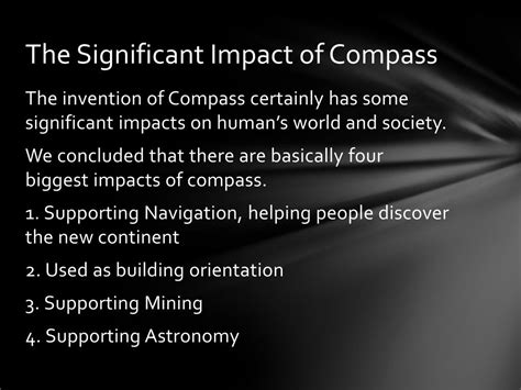 Ppt The Invention History And Impact Of Compass Powerpoint