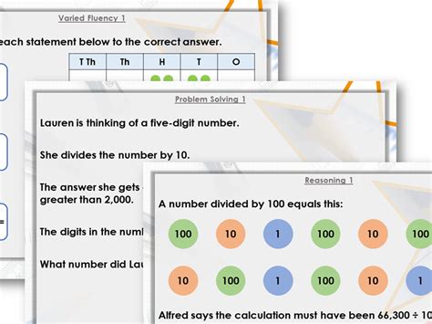 Year 5 Maths Dividing By 10 100 And 1 000 Lesson Autumn Block 4 By Classroom Secrets