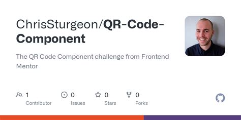 Github Chrissturgeon Qr Code Component The Qr Code Component Challenge From Frontend Mentor