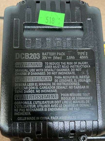 Dewalt Dcb12 12v 20vmax Lithium Ion Charger 1 Battery 1 Charger Metzger Property Services Llc