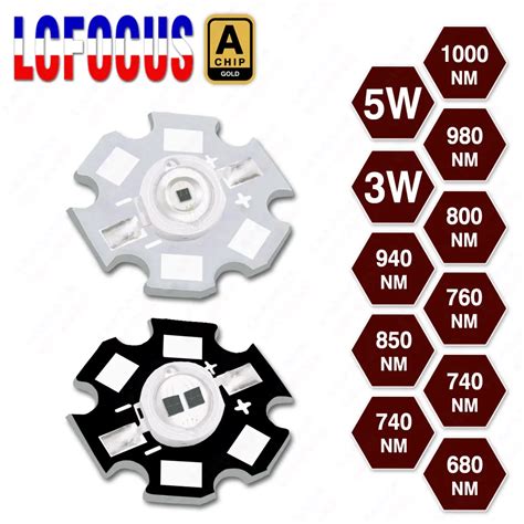 High Quality 1w 3w 5w Led Bulbs Infrared Ir 680nm 740nm 800nm 850nm
