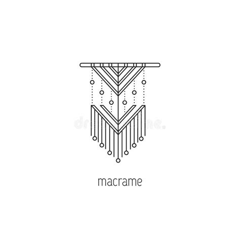 Macrame Line Icon Stock Vector Illustration Of Fashion 95428523