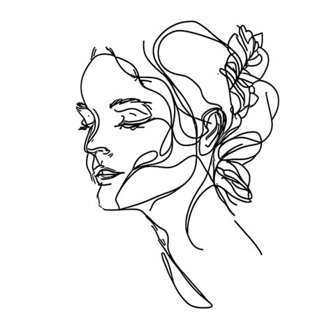 Una Representación Minimalista Del Retrato De Una Mujer Moderna Usando