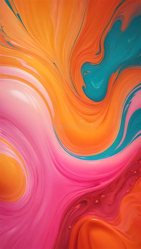 Dynamic Colorful Fluid Splashing And Spraying Abstract Background Stock Illustration