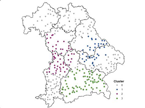 Spatial Clusters As Identified By Satscan Of Veterinary Practices