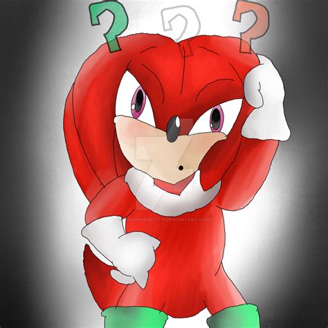Sonic Draws 1 Knuckles The Echidna By Yandereskitty On Deviantart