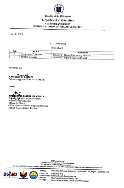 Hrmo Deped Sdo Hrmo Deped Sdo Himamaylan City