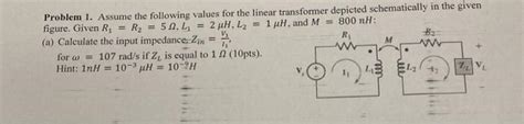 Solved Problem Assume The Following Values For The Linear Chegg