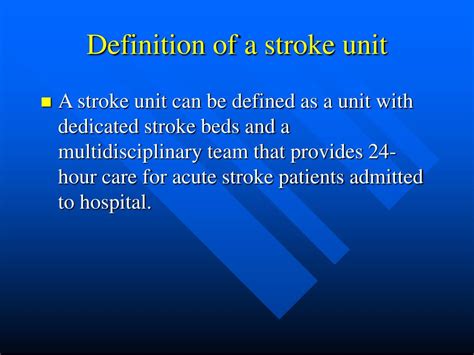 Ppt Stroke Units Powerpoint Presentation Free Download Id274418