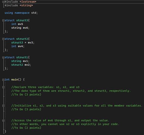 Solved Include Include Using Namespace Stdstruct Struct3