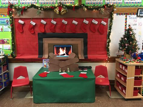 Classroom Fireplace Door Decorations Classroom Diy Fireplace
