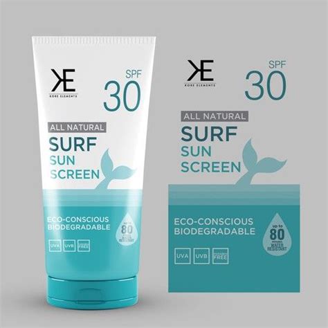 New Sustainable Sunscreen Company Needs Surf Style Label Product Packaging Contest 99