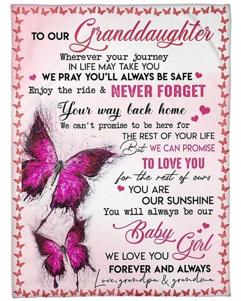 Butterfly Blanket Never Forget Your Way Bacvk Home You Are Our Sunshine