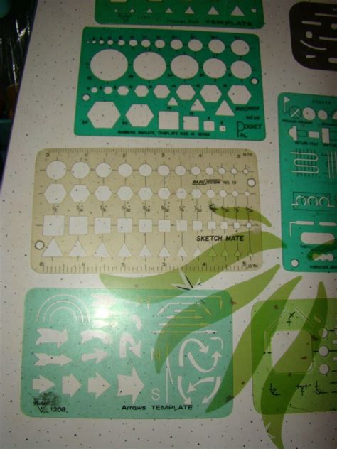 24 Vintage Drafting Drawing Flowchart Stencil Templates Ibm Rapidesign Pickett 3871783295