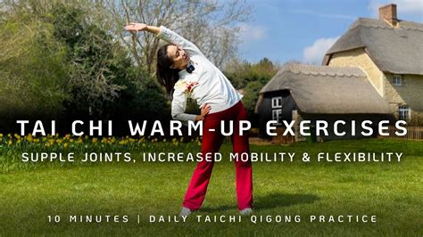 10 Minute Qigong Tai Chi Warm Up Exercises English Instruction Youtube