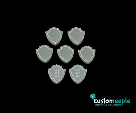 Keyforge Compatible Armour Token V2 6 Units Customeeple
