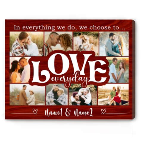 Personalized Love Photo Collage Ts Create Your Love Story On Canvas