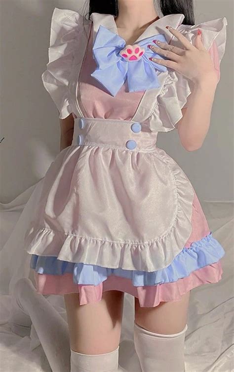 Sexy Cute Pink Maid Dress Female Lolita Dress Role Play Costume Cosplay Anime Maid Uniform Suit