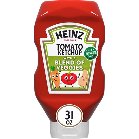 Heinz Tomato Ketchup With A Blend Of Veggies 31 Oz Bottle Walmart