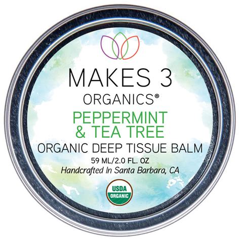 Makes 3 Organics Peppermint And Tea Tree Balm 20 Oz Makes 3 Soap