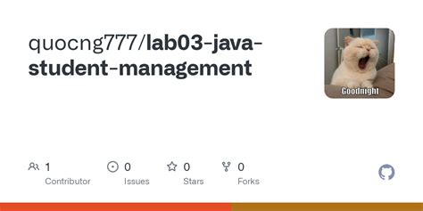 GitHub Quocng Lab Java Student Management