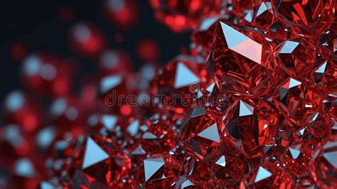 Abstract Red Crystal Background 3d Rendering 3d Illustration Stock Illustration Illustration