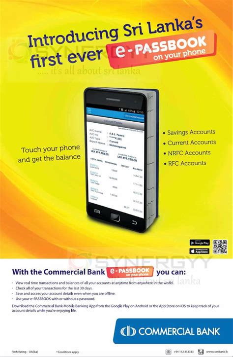 Commercial Bank E Passbook On Your Phone Now Synergyy