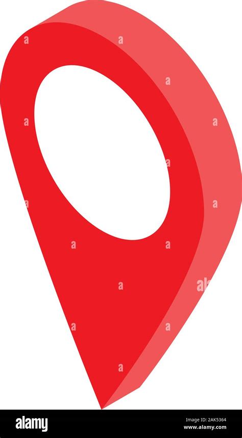Red Gps Pin Map Icon Isometric Style Stock Vector Image And Art Alamy