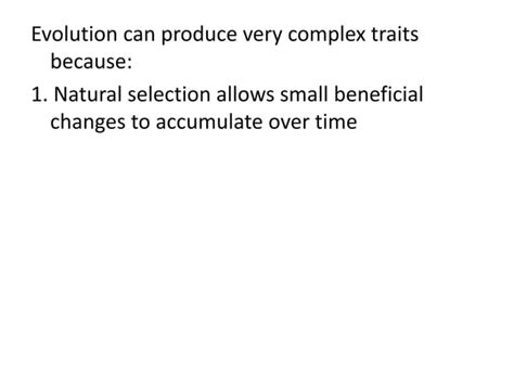 Evolution Of Complex Traits Pptx